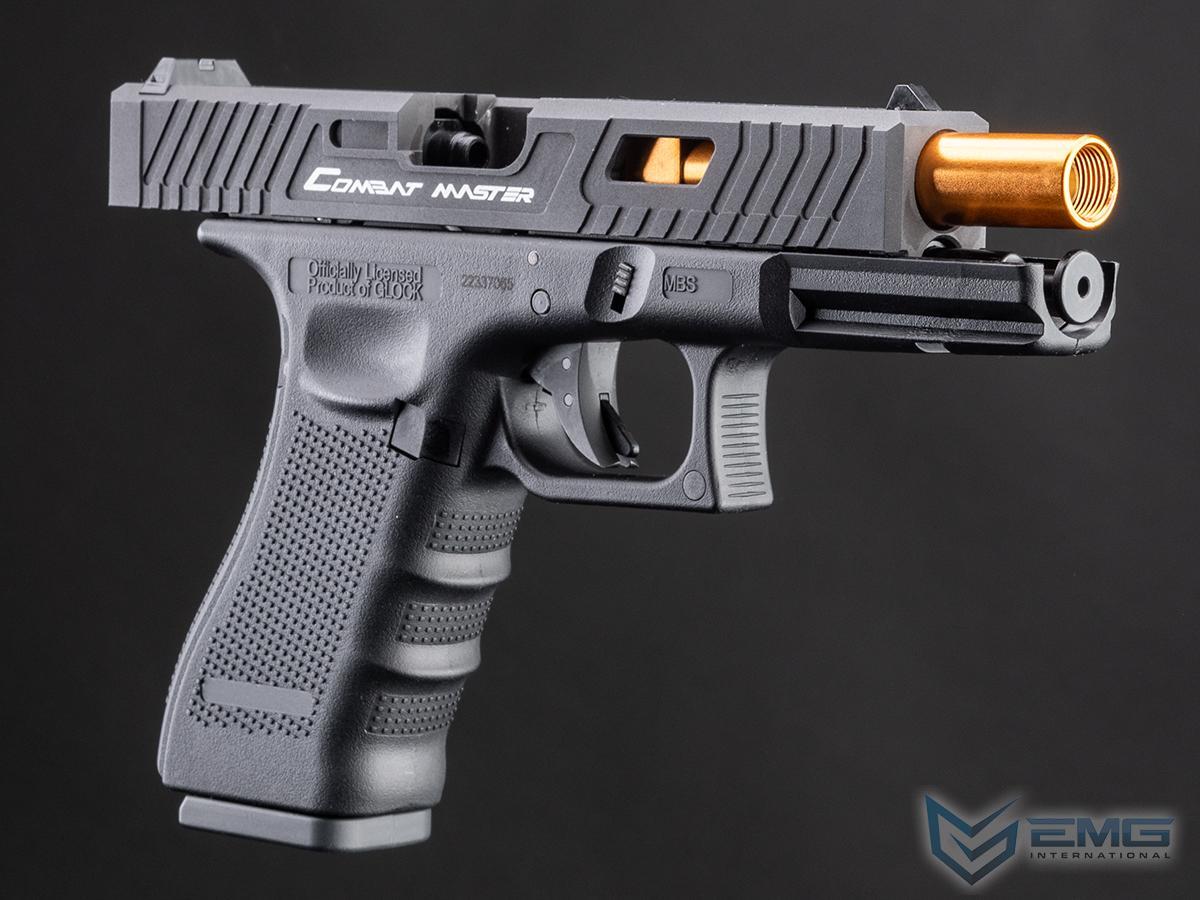 Custom Licensed GLOCK 17 Gen 4 CO2 Gas Blowback Airsoft Pistol by KWC w/ EMG TTI CNC Combat ...