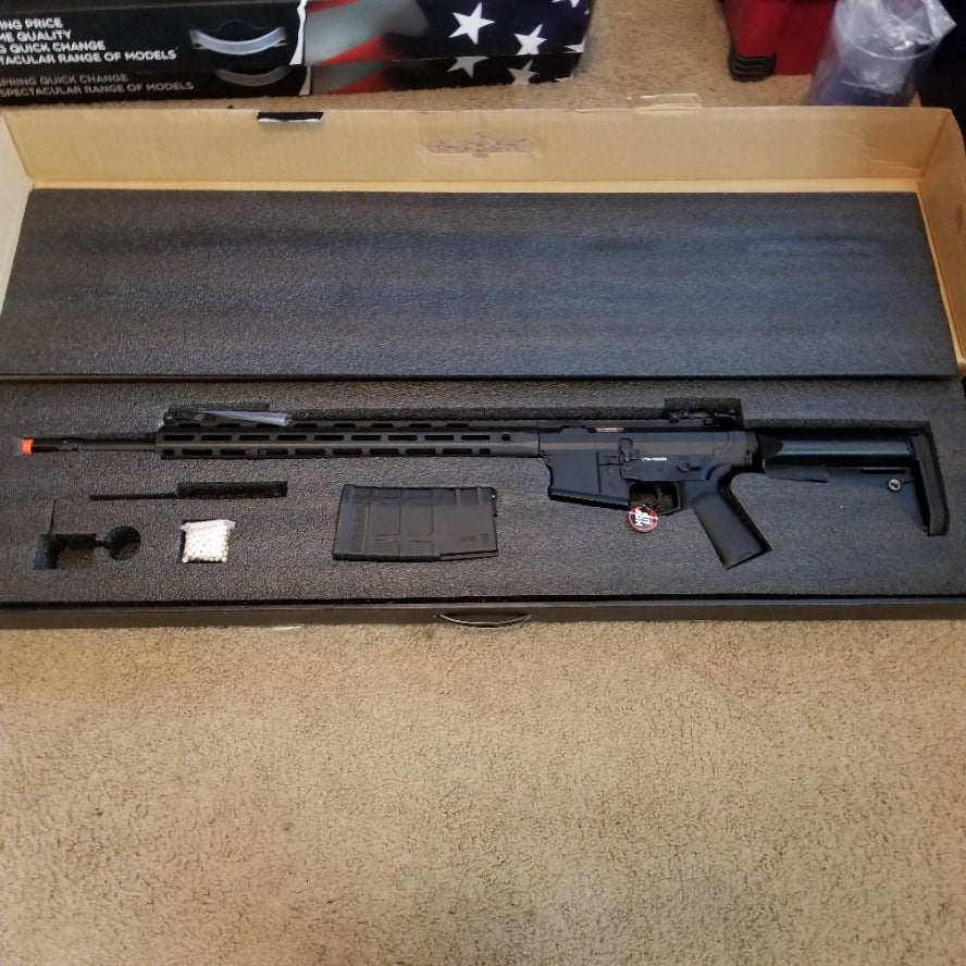 CYMA Platinum SR-25 QBS Airsoft AEG Designated Marksman Rifle (Model ...